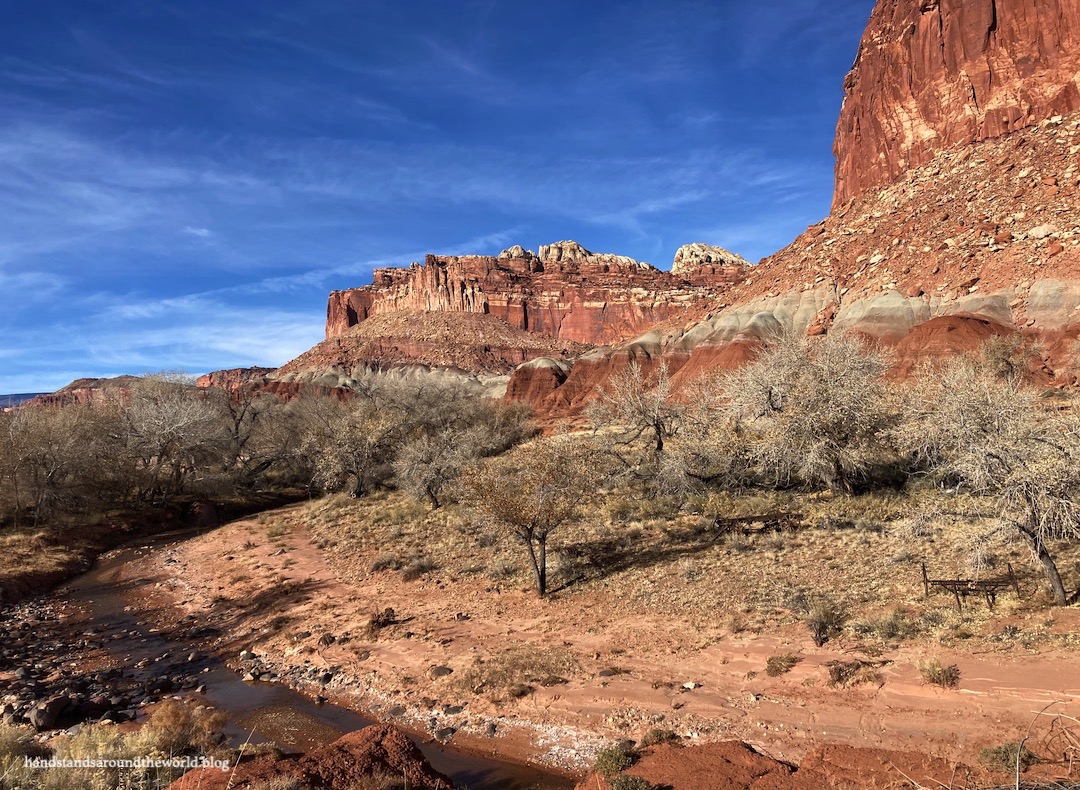 Orchards, cliffs, and petroglyphs – Capitol Reef National Park, Utah ...